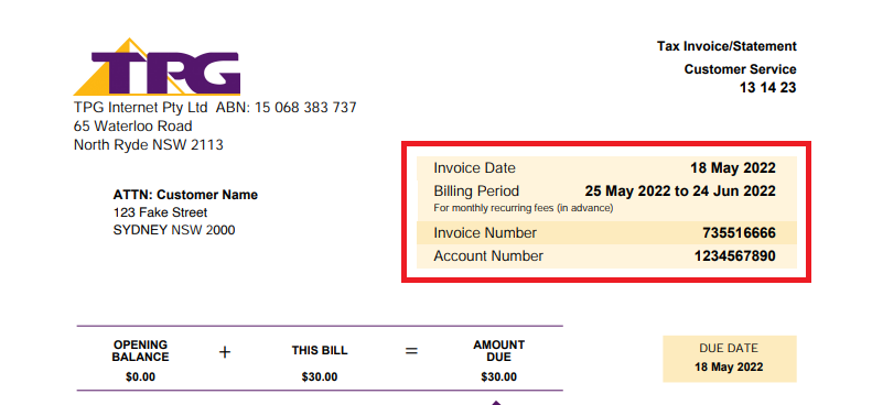 TPG invoice guide | TPG Support